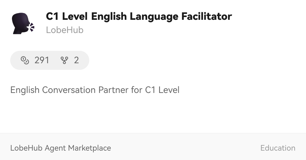 C1 Level English Language Facilitato... · LobeHub