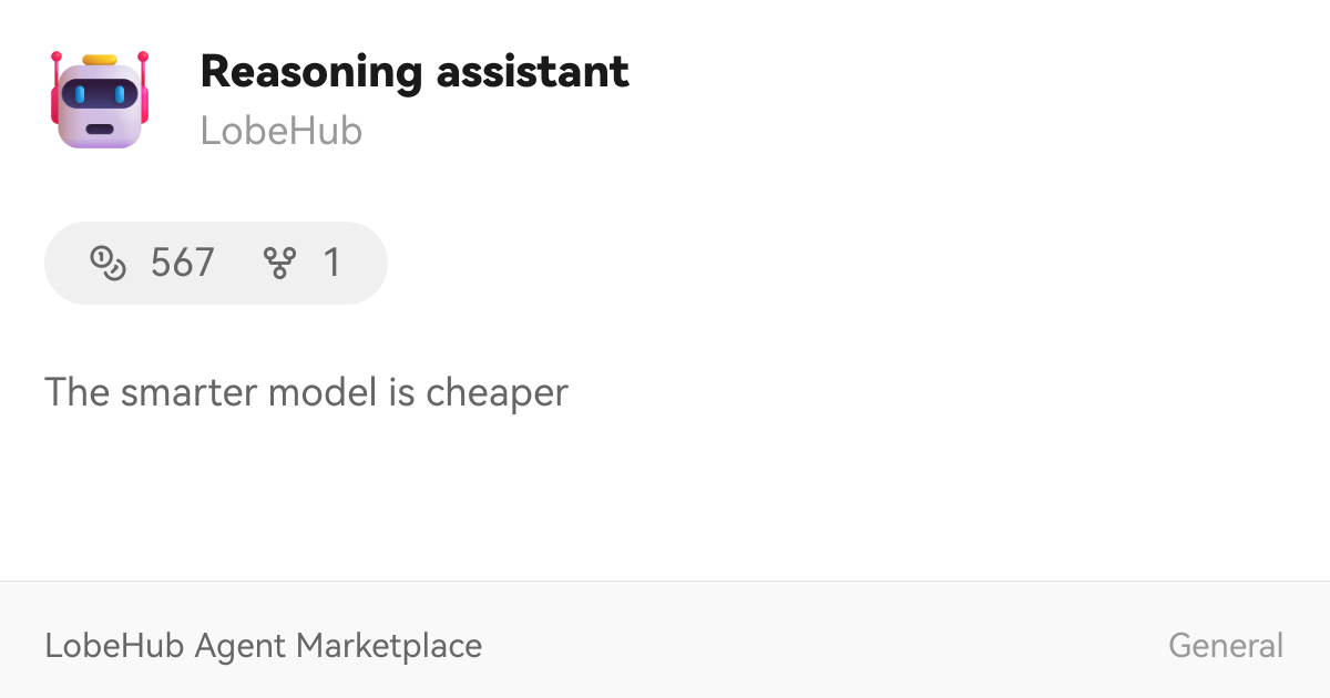 Reasoning assistant | AI Agents / GPTs · LobeHub