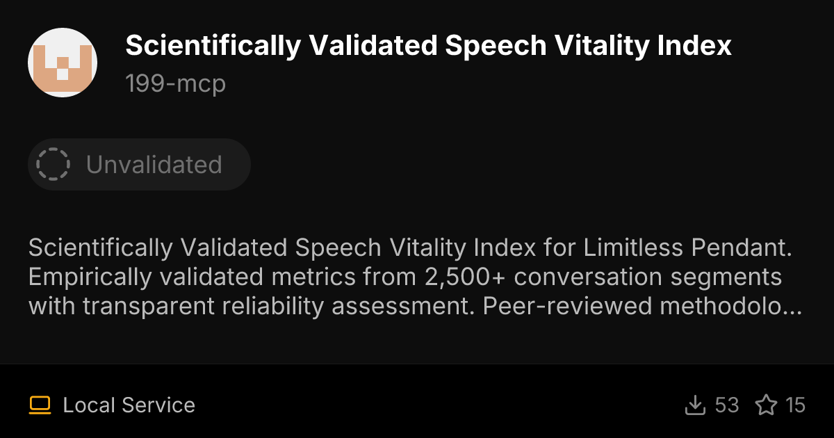 Scientifically Validated Speech Vita... · LobeHub