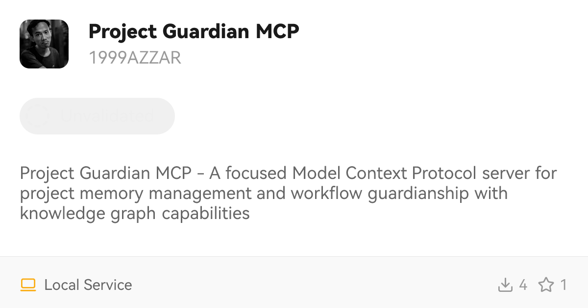 Project Guardian MCP | MCP Servers · LobeHub