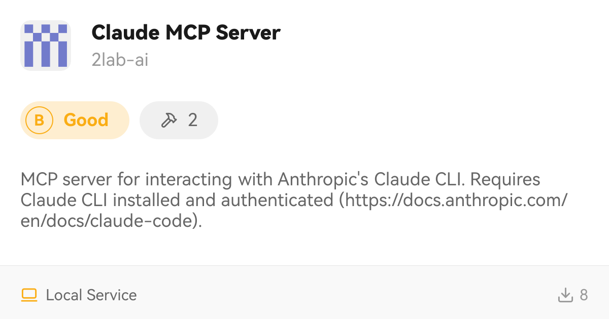 Claude MCP Server | MCP Servers · LobeHub
