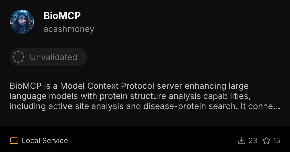 BioMCP | MCP Servers · LobeHub