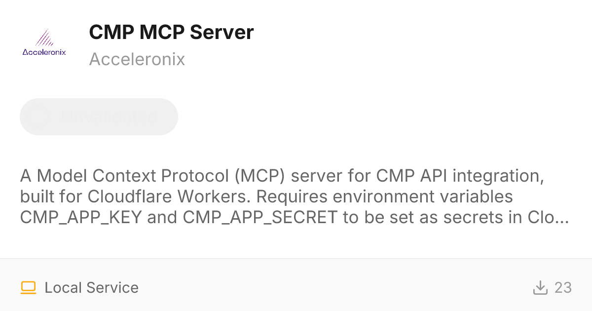 CMP MCP Server | MCP Servers · LobeHub