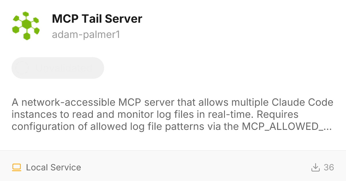 MCP Tail Server | MCP Servers · LobeHub