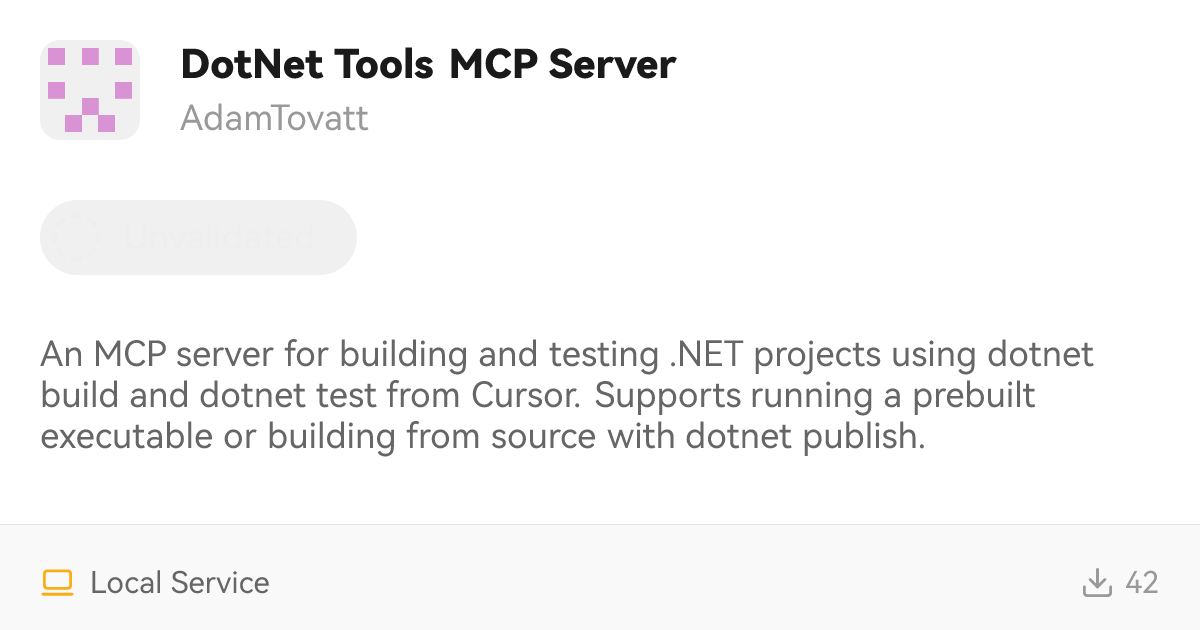 DotNet Tools MCP Server | MCP Servers · LobeHub