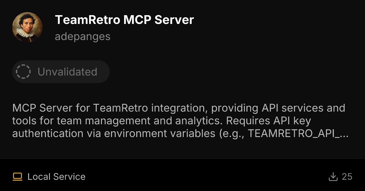 TeamRetro MCP Server | MCP Servers · LobeHub