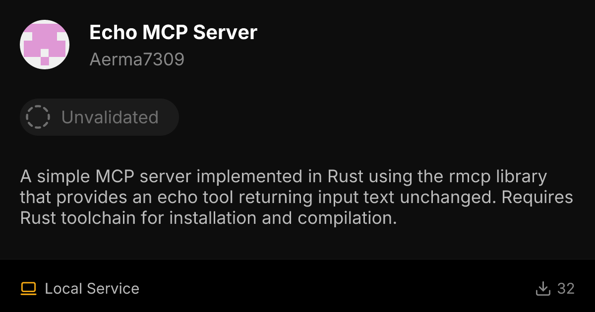 Echo MCP Server | MCP Servers · LobeHub