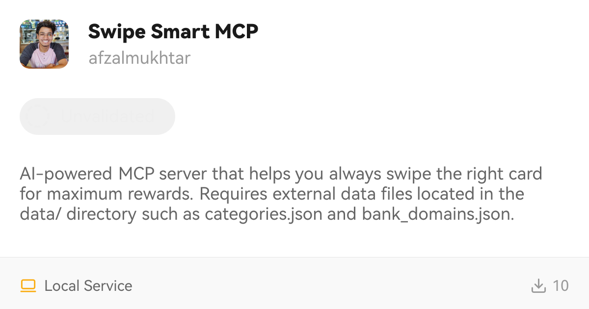 Swipe Smart MCP | MCP Servers · LobeHub