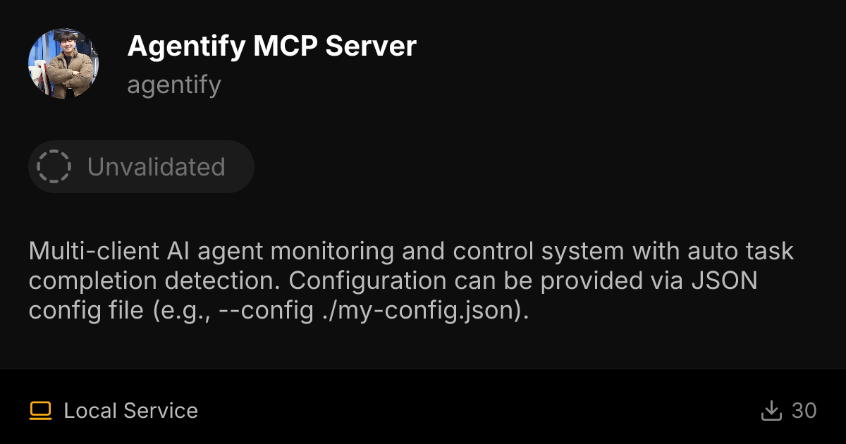 Agentify MCP Server | MCP Servers · LobeHub
