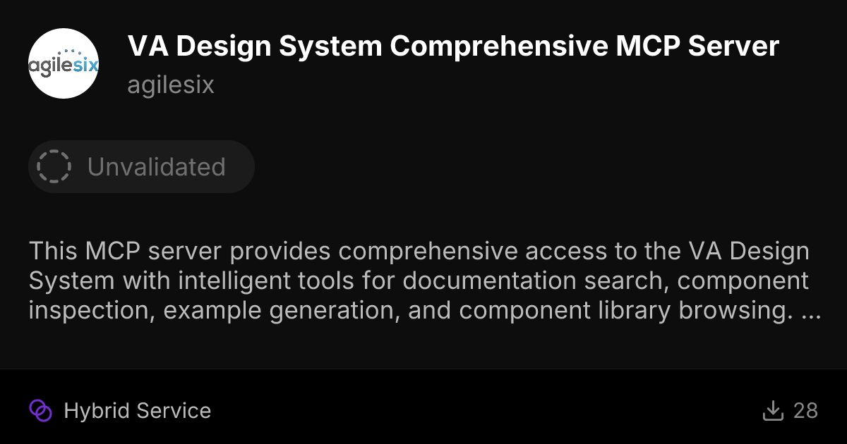 VA设计系统综合MCP服务器 | MCP Servers · LobeHub