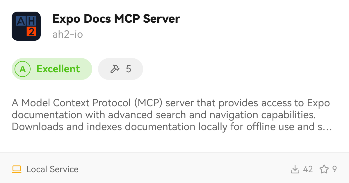 Expo Docs MCP Server | MCP Servers · LobeHub