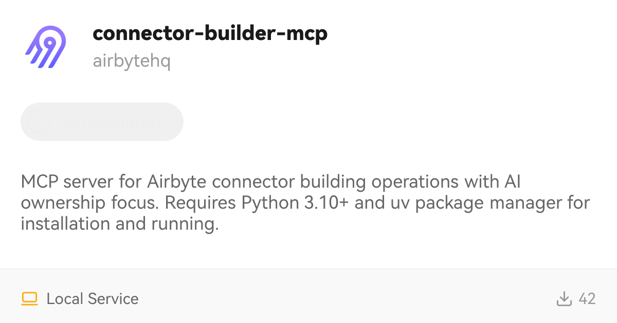 connector-builder-mcp | MCP Servers · LobeHub