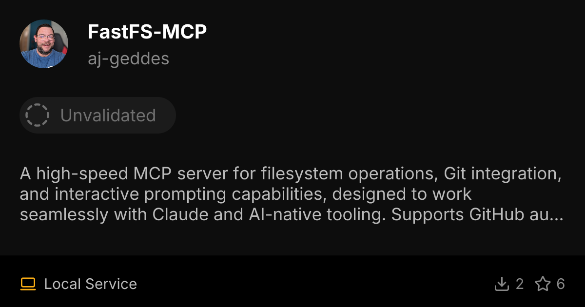 FastFS-MCP | MCP Servers · LobeHub
