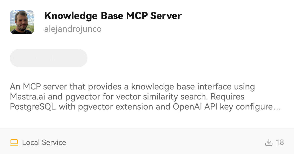 Knowledge Base MCP Server | MCP Servers · LobeHub