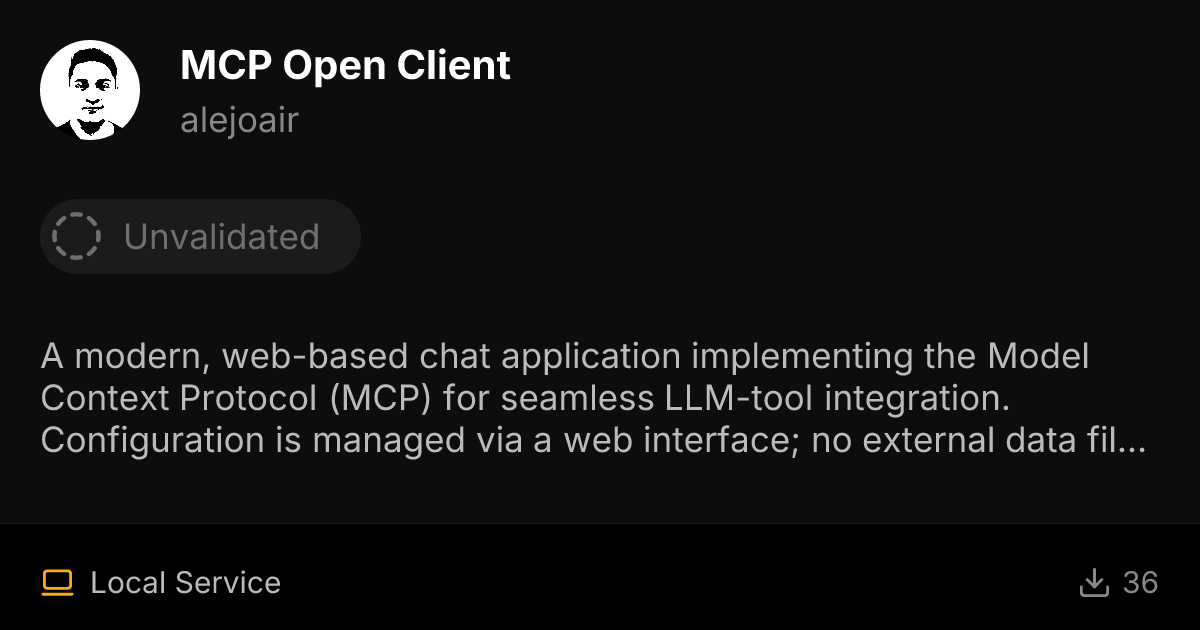 MCP Open Client | MCP Servers · LobeHub