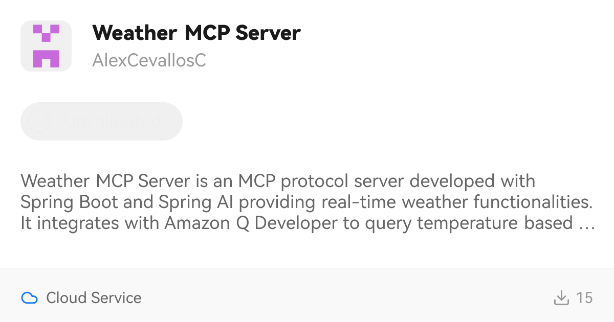 Weather MCP Server | MCP Servers · LobeHub