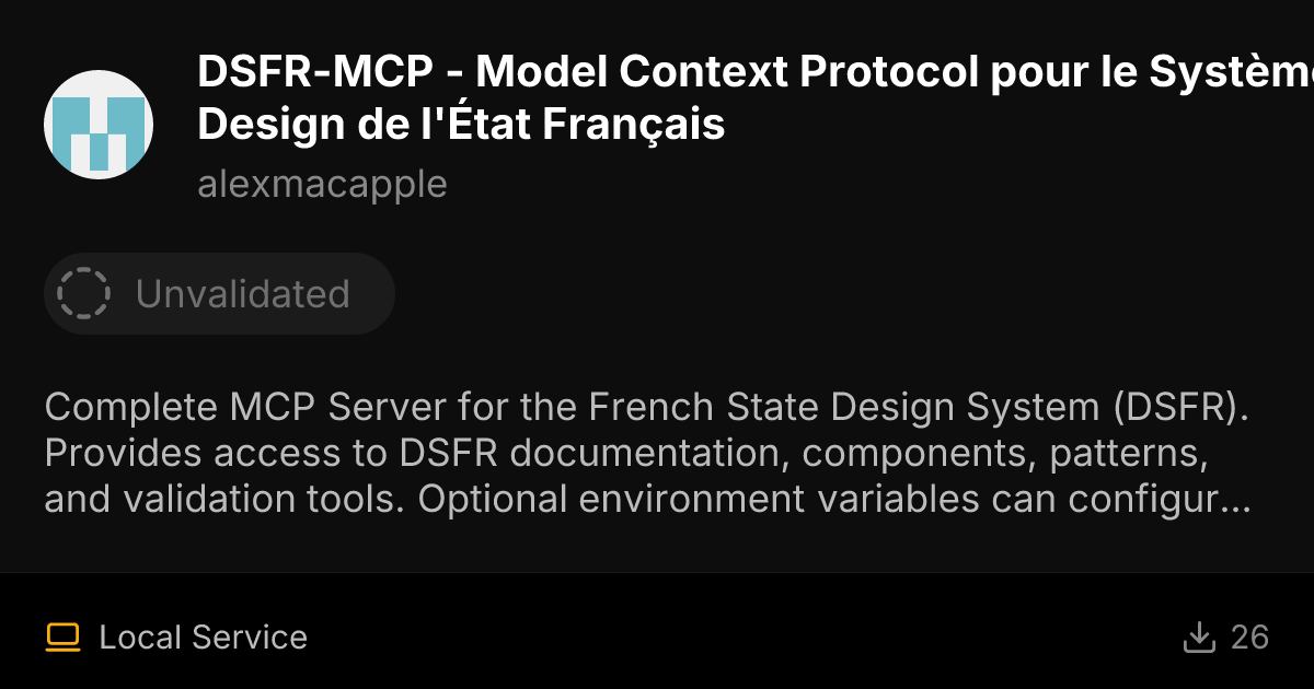 DSFR-MCP - Model Context Protocol po... · LobeHub