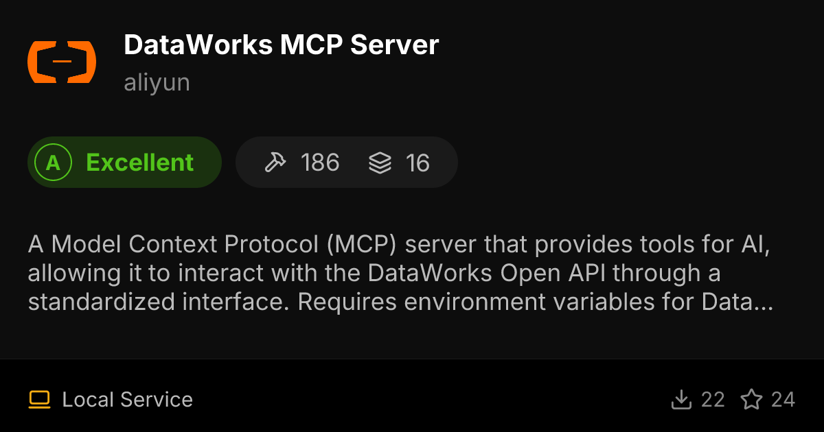DataWorks MCP Server | MCP Servers · LobeHub