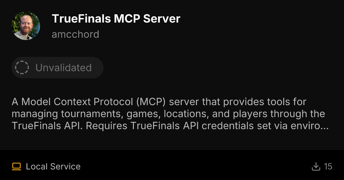 TrueFinals MCP Server | MCP Servers · LobeHub