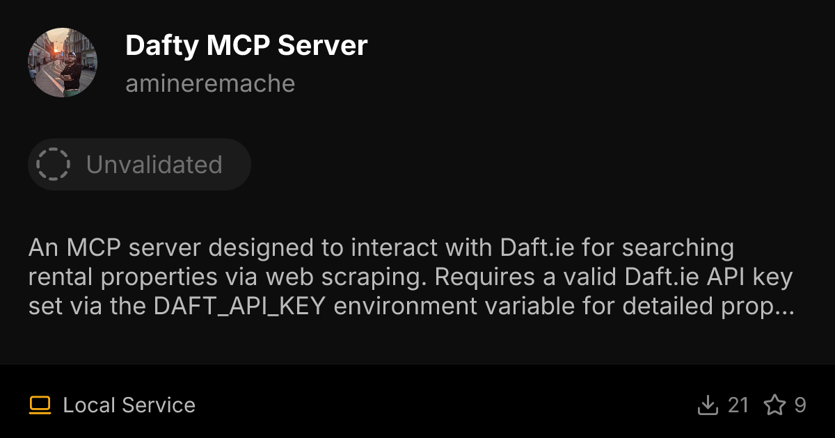 Dafty MCP Server | MCP Servers · LobeHub