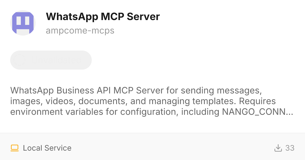 WhatsApp MCP Server | MCP Servers · LobeHub