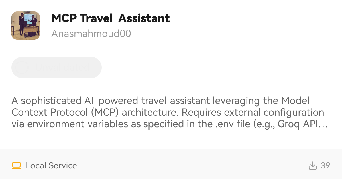 MCP Travel Assistant | MCP Servers · LobeHub