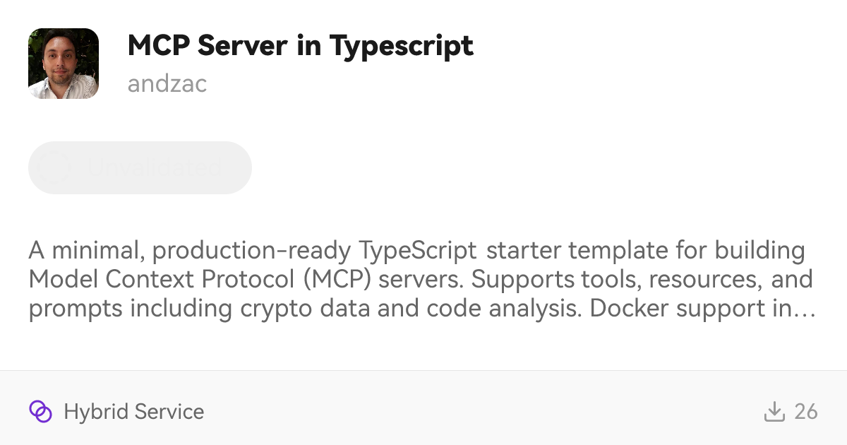 MCP Server in Typescript | MCP Servers · LobeHub