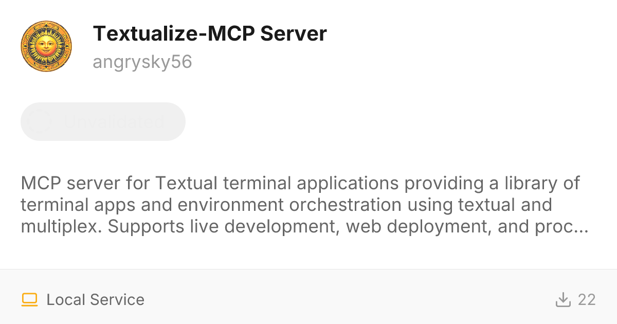 Textualize-MCP Server | MCP Servers · LobeHub