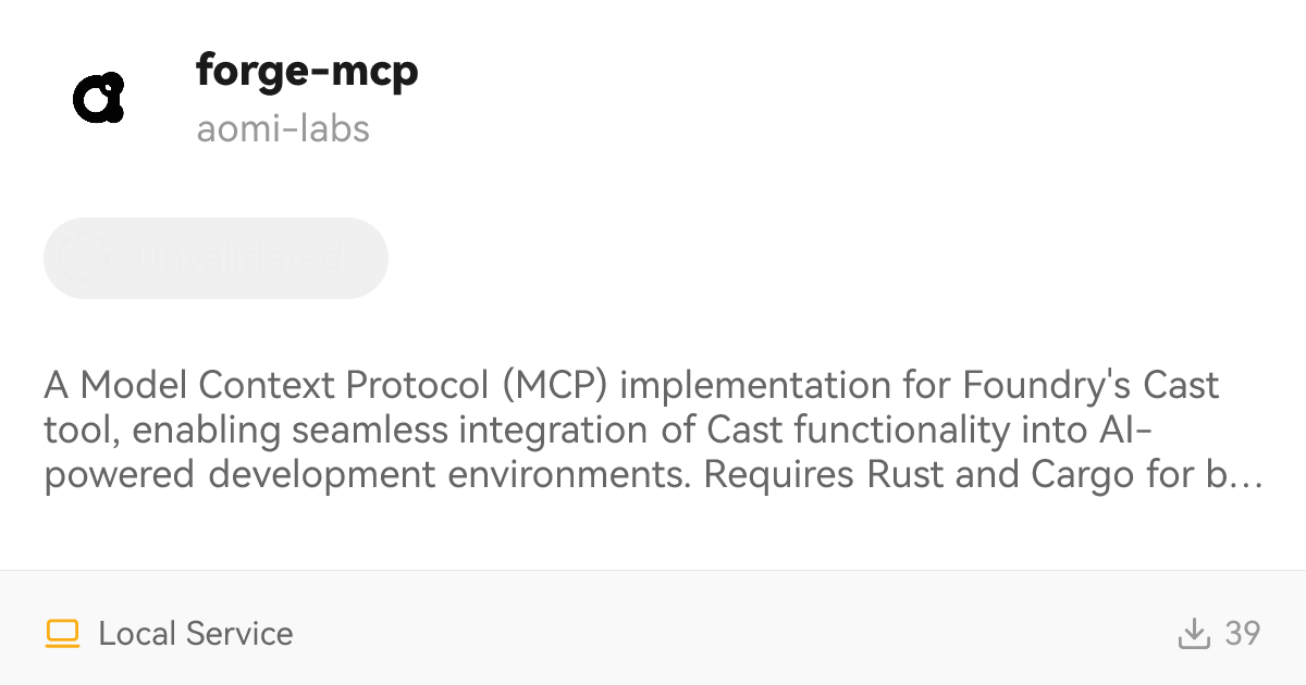 forge-mcp | MCP Servers · LobeHub
