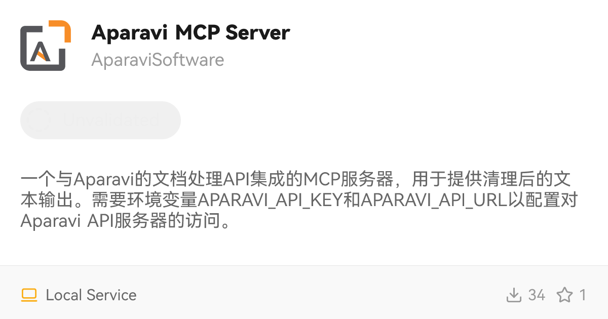 Aparavi MCP Server | MCP Servers · LobeHub