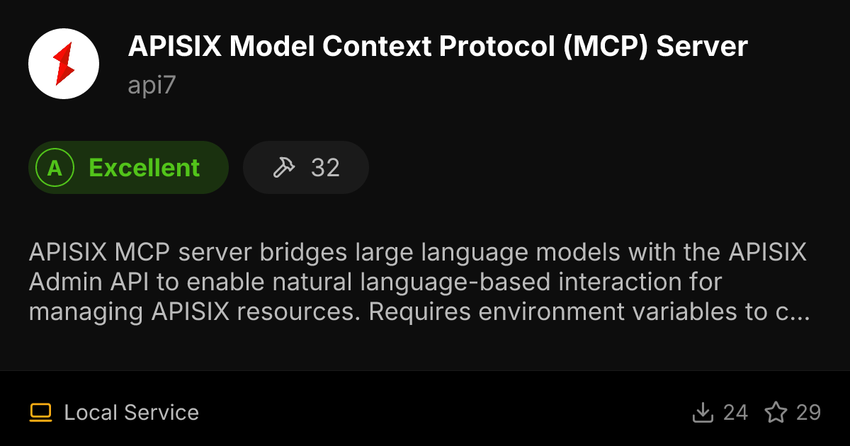 APISIX Model Context Protocol (MCP) ... · LobeHub