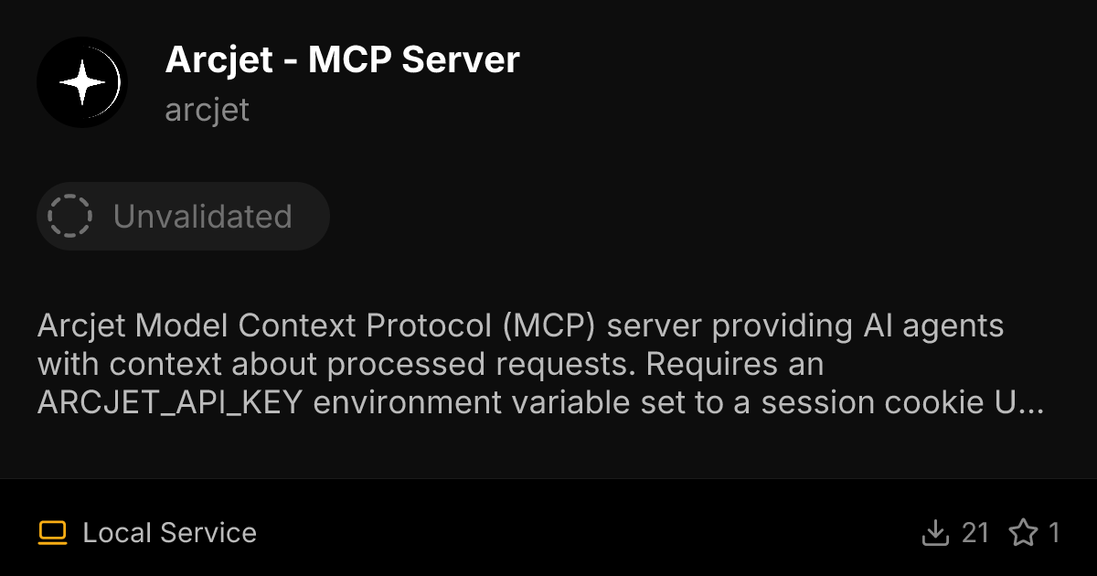 Arcjet - MCP Server | MCP Servers · LobeHub
