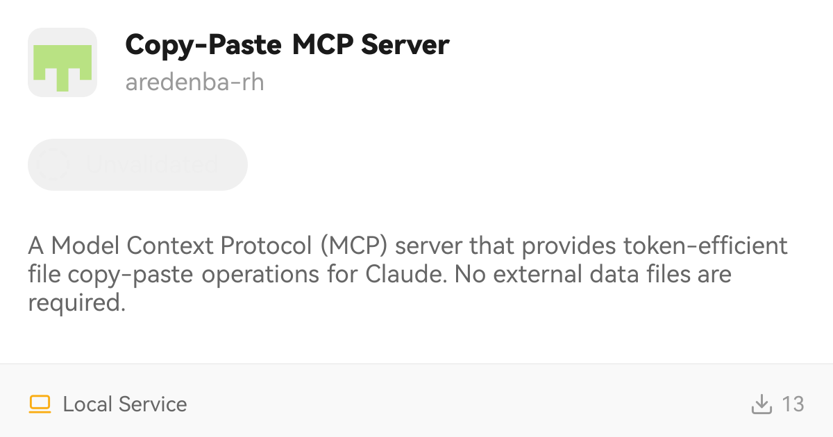 Copy-Paste MCP Server | MCP Servers · LobeHub