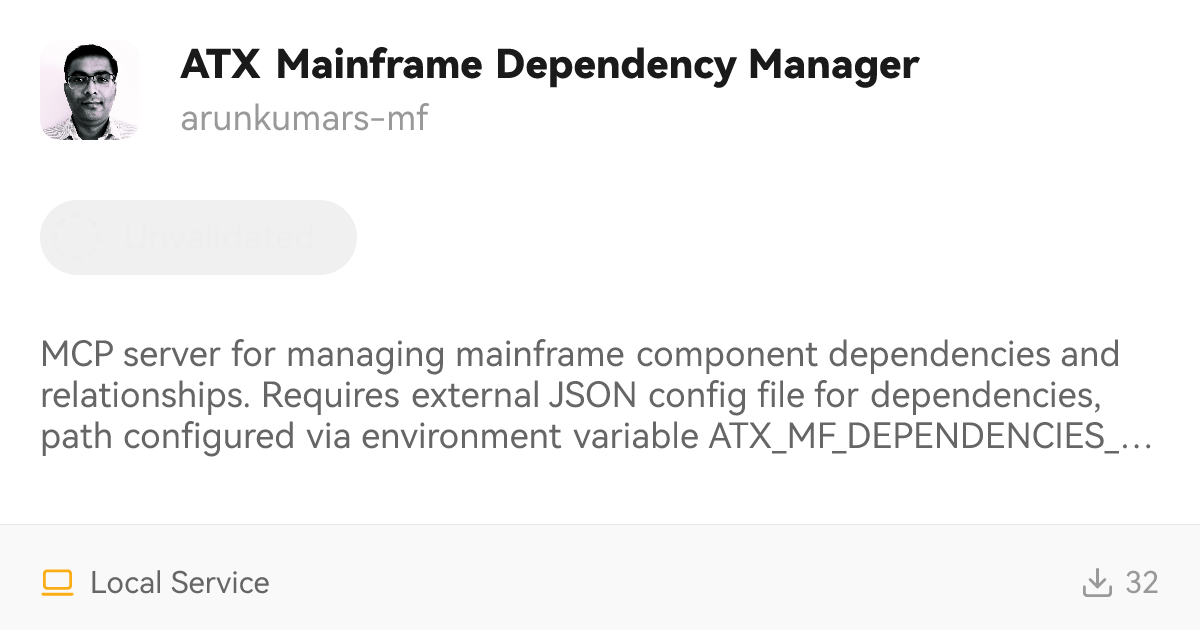 ATX Mainframe Dependency Manager | M... · LobeHub