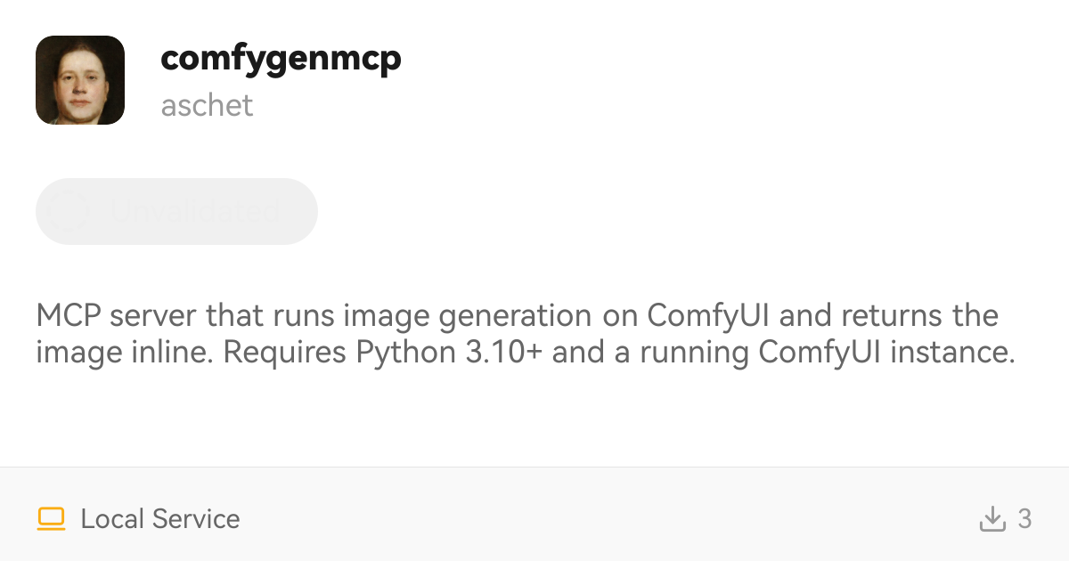 comfygenmcp | MCP Servers · LobeHub