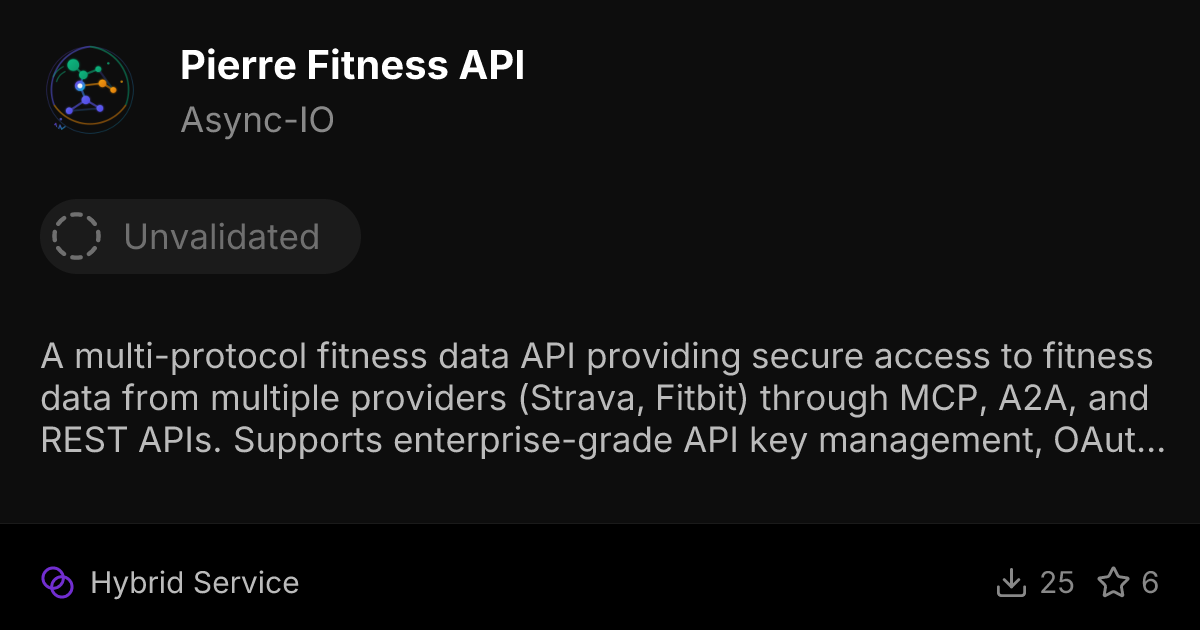 Pierre Fitness API | MCP Servers · LobeHub