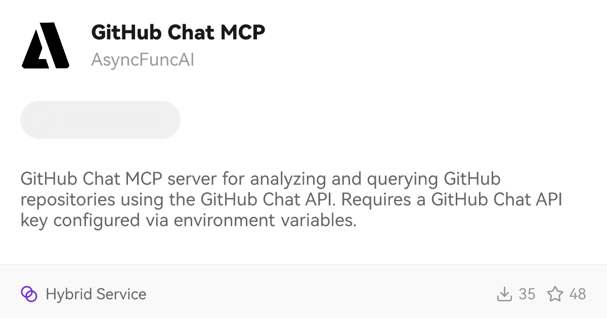 GitHub Chat MCP | MCP Servers · LobeHub