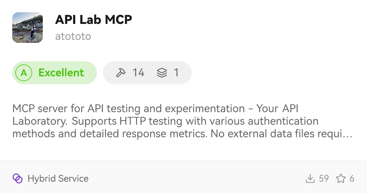 API Lab MCP | MCP Servers · LobeHub