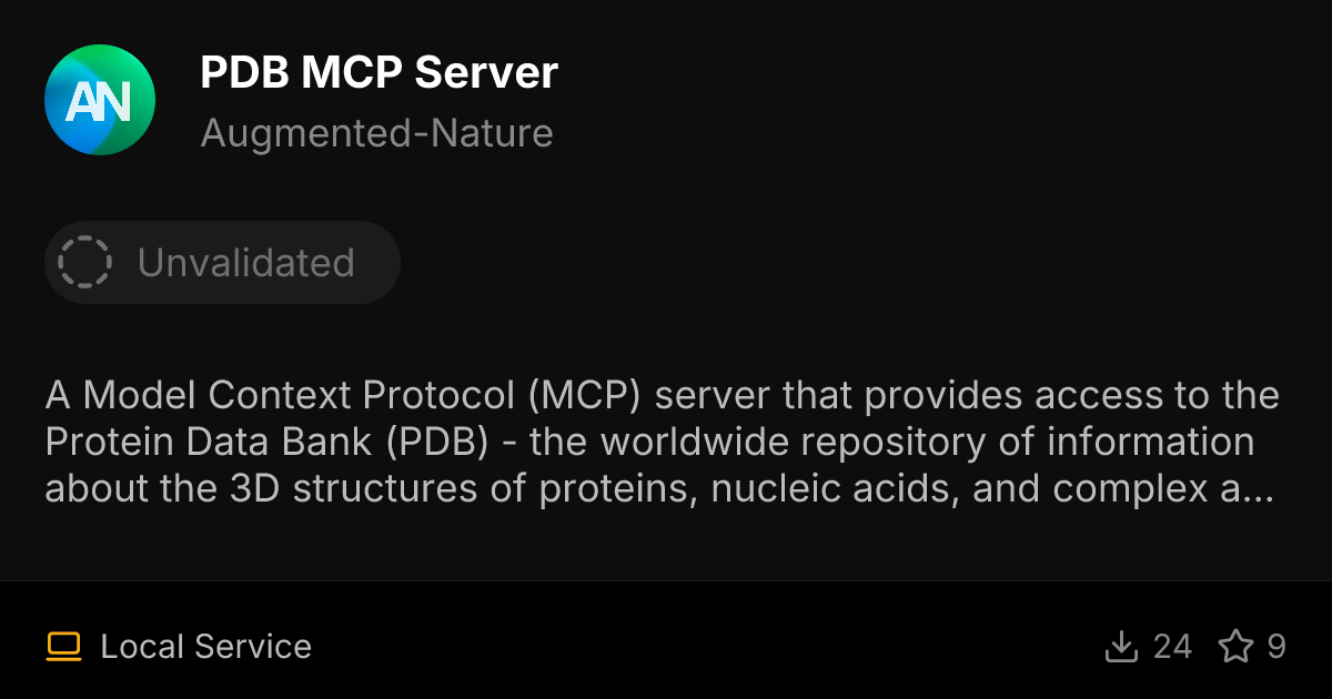 PDB MCP Server | MCP Servers · LobeHub