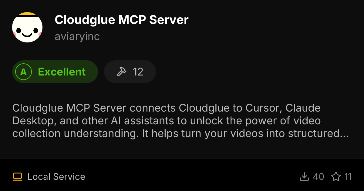 Cloudglue MCP Server | MCP Servers · LobeHub