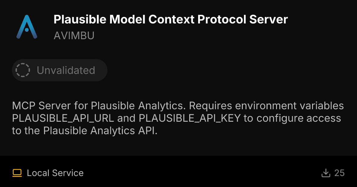 Plausible Model Context Protocol Ser... · LobeHub