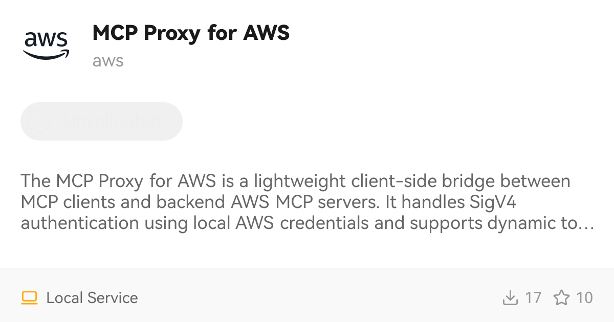 MCP Proxy for AWS | MCP Servers · LobeHub