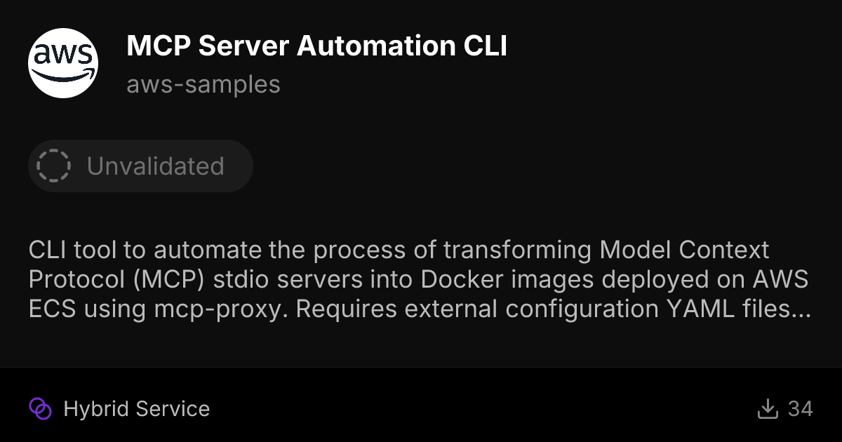 MCP Server Automation CLI | MCP Servers · LobeHub