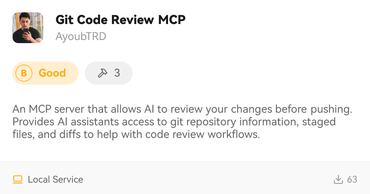 Git Code Review MCP | MCP Servers · LobeHub