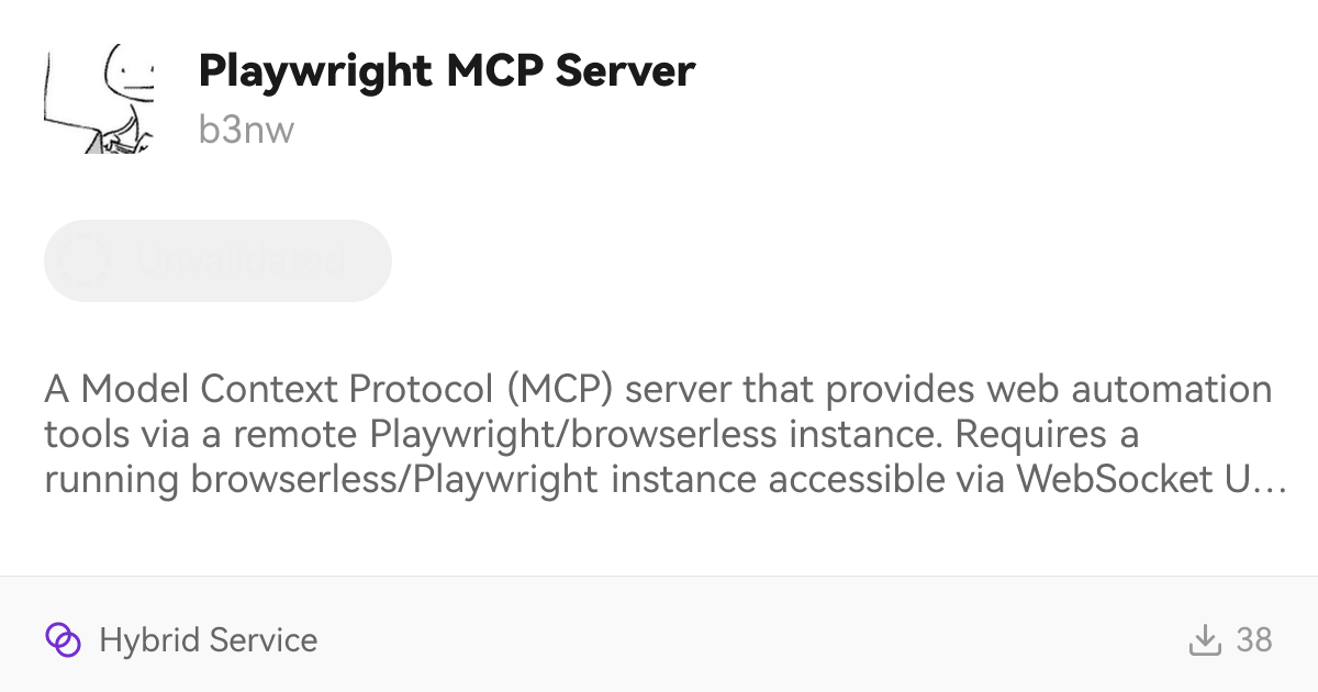 Playwright MCP Server | MCP Servers · LobeHub