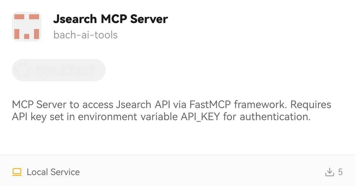 Jsearch MCP Server | MCP Servers · LobeHub
