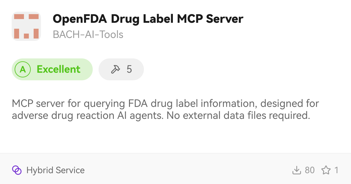 OpenFDA Drug Label MCP Server | MCP ... · LobeHub
