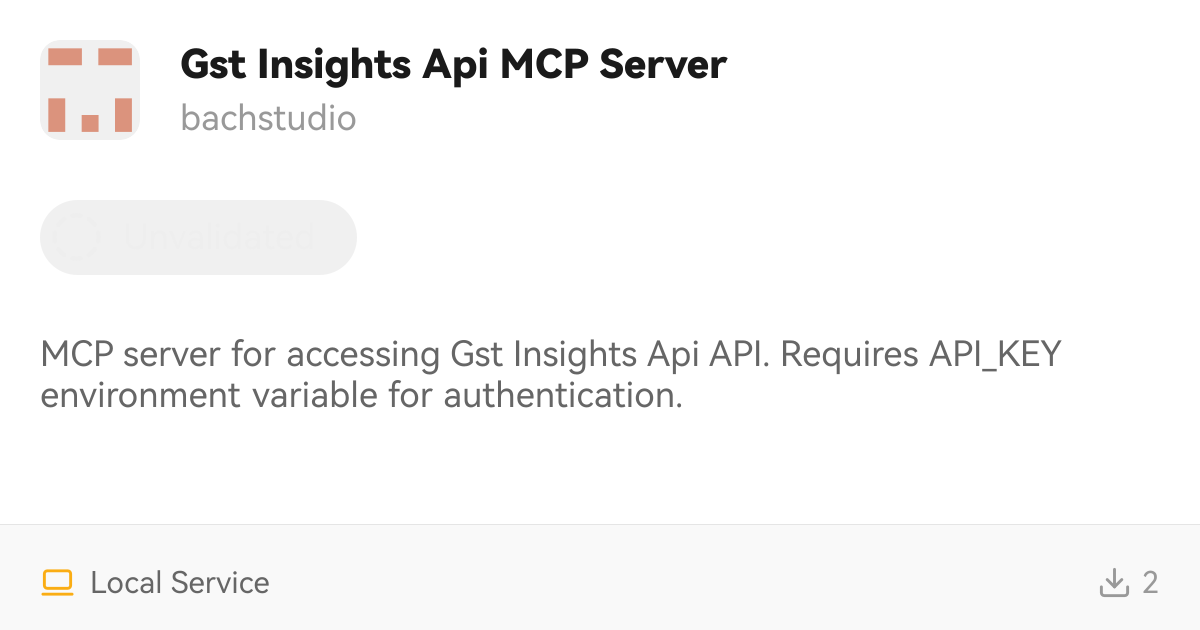 Gst Insights Api MCP Server | MCP Se... · LobeHub