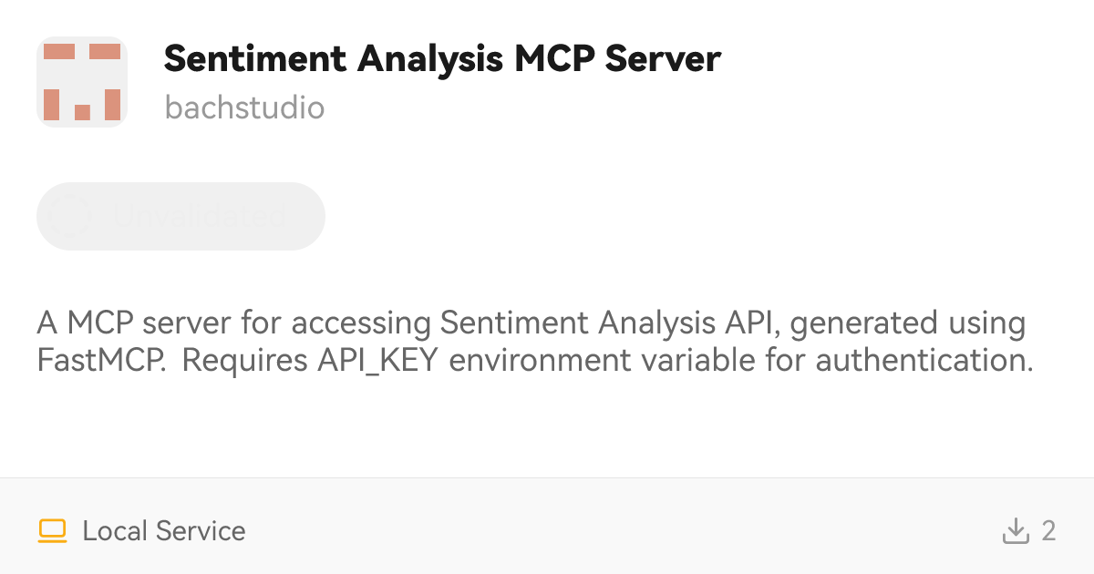 Sentiment Analysis MCP Server | MCP ... · LobeHub