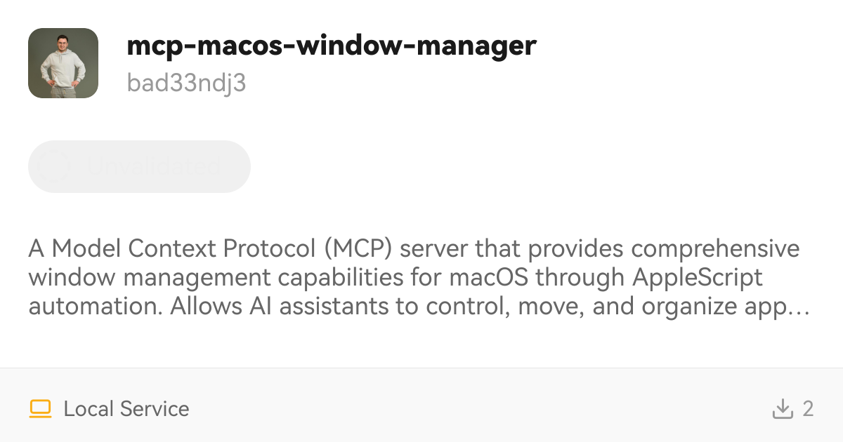 mcp-macos-window-manager | MCP Servers · LobeHub